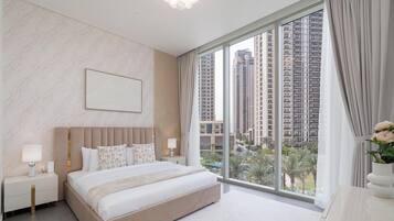 Apartamento de Luxo, varanda, Vista para a cidade | Roupa de alta qualidade, cofre no quarto, com decoração personalizada