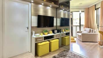 Apartamento Familiar, não fumadores, vista para a piscina | Sala de estar