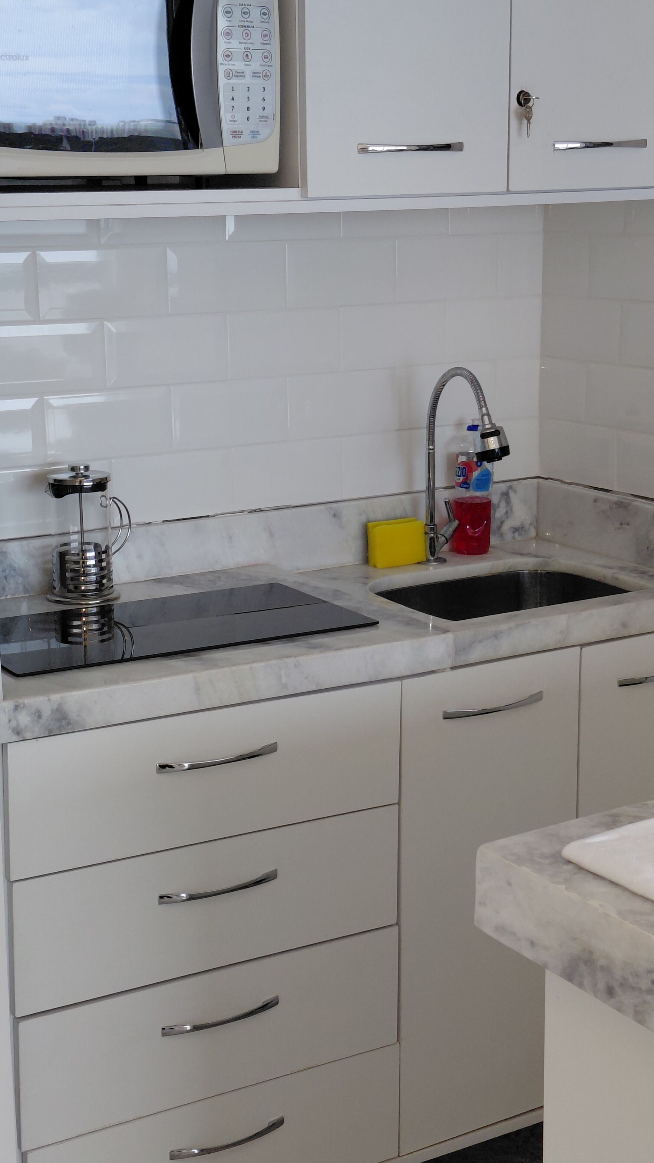 Apartamento Deluxe, cozinha, vista para a praia | Cozinha privada