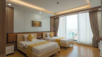Quarto duplo luxo | Frigobar, cofres nos quartos, quartos à prova de som