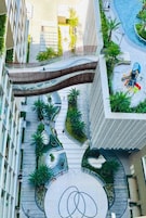 Apartamento Standard, 3 quartos, varanda, vista para o oceano | Terrenos do alojamento