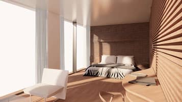 Quarto luxo, sacada, vista para o mar | Cofres nos quartos, escrivaninha, quartos à prova de som