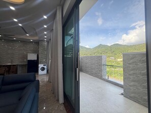 Suíte presidencial, sacada, vista para o mar