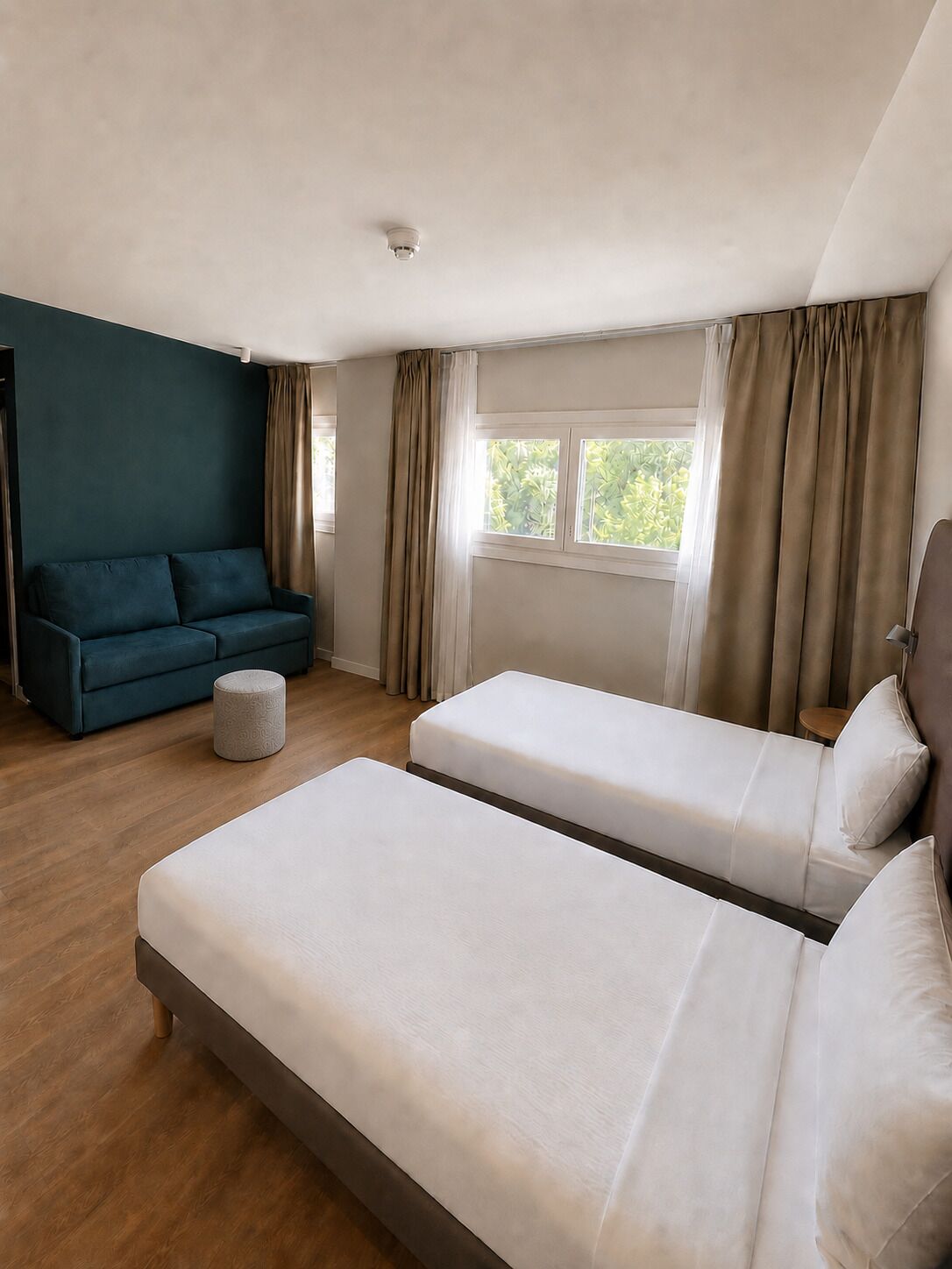 Quarto conforto, várias camas