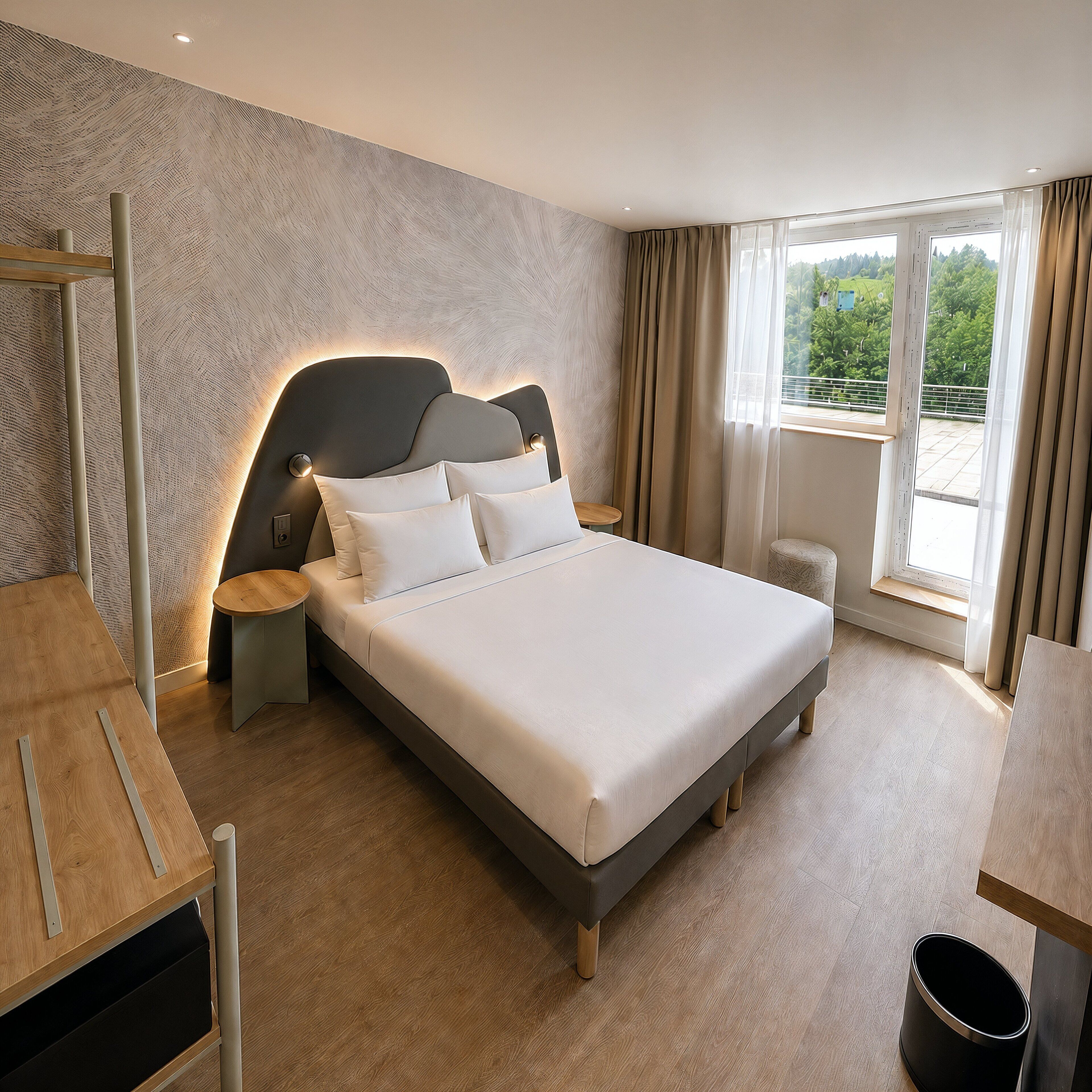 Quarto superior, 1 cama de casal e sofá-cama, terraço