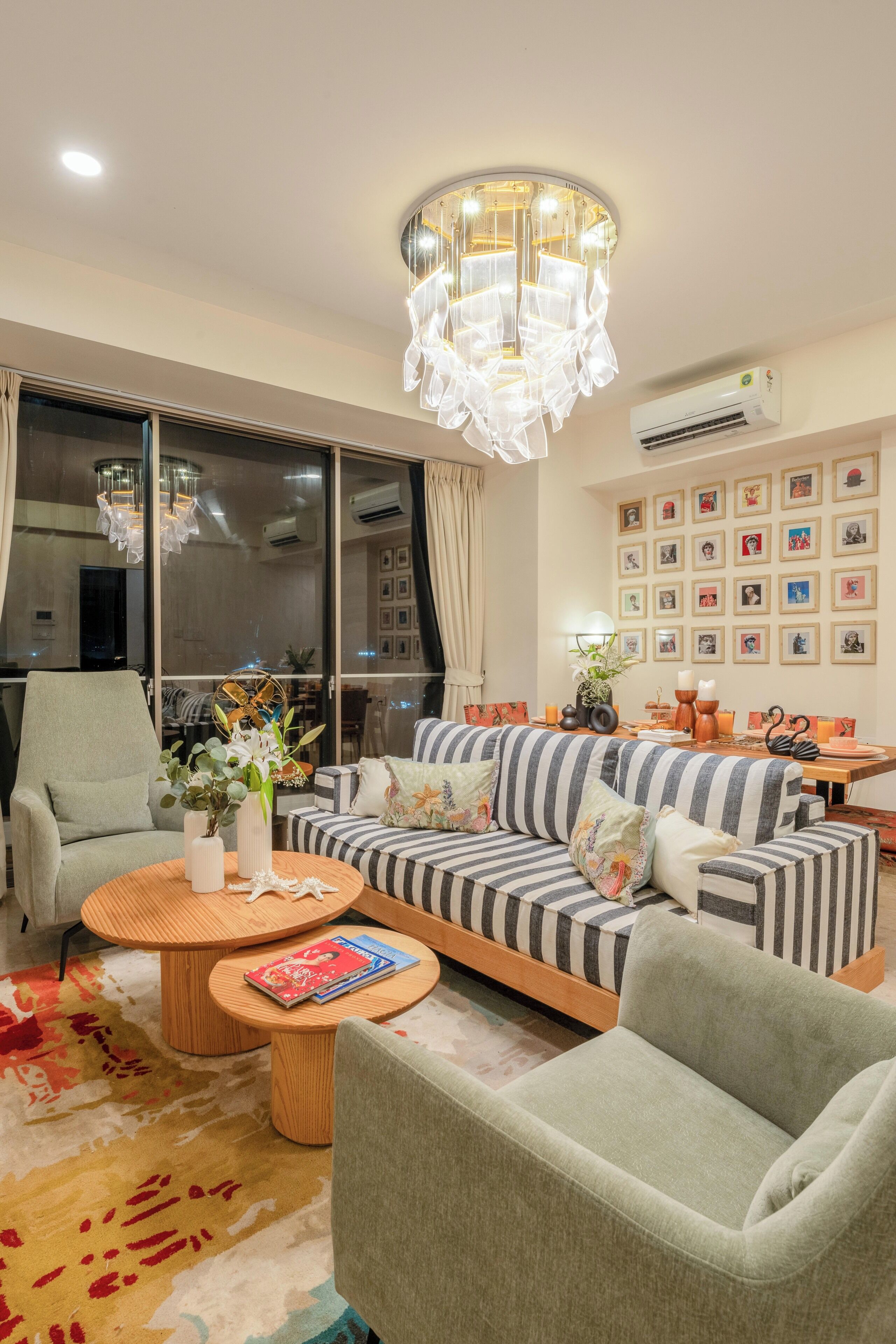 Apartamento, 3 quartos, vista parcial para o mar | Sala de estar