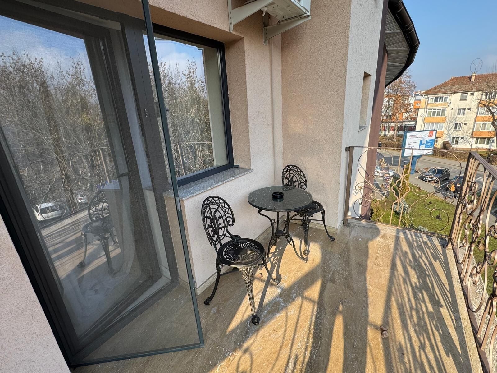 Quarto casal luxo, sacada, vista para a cidade | Terraço/pátio