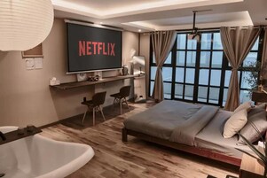 Quarto casal luxo, vista para o vale