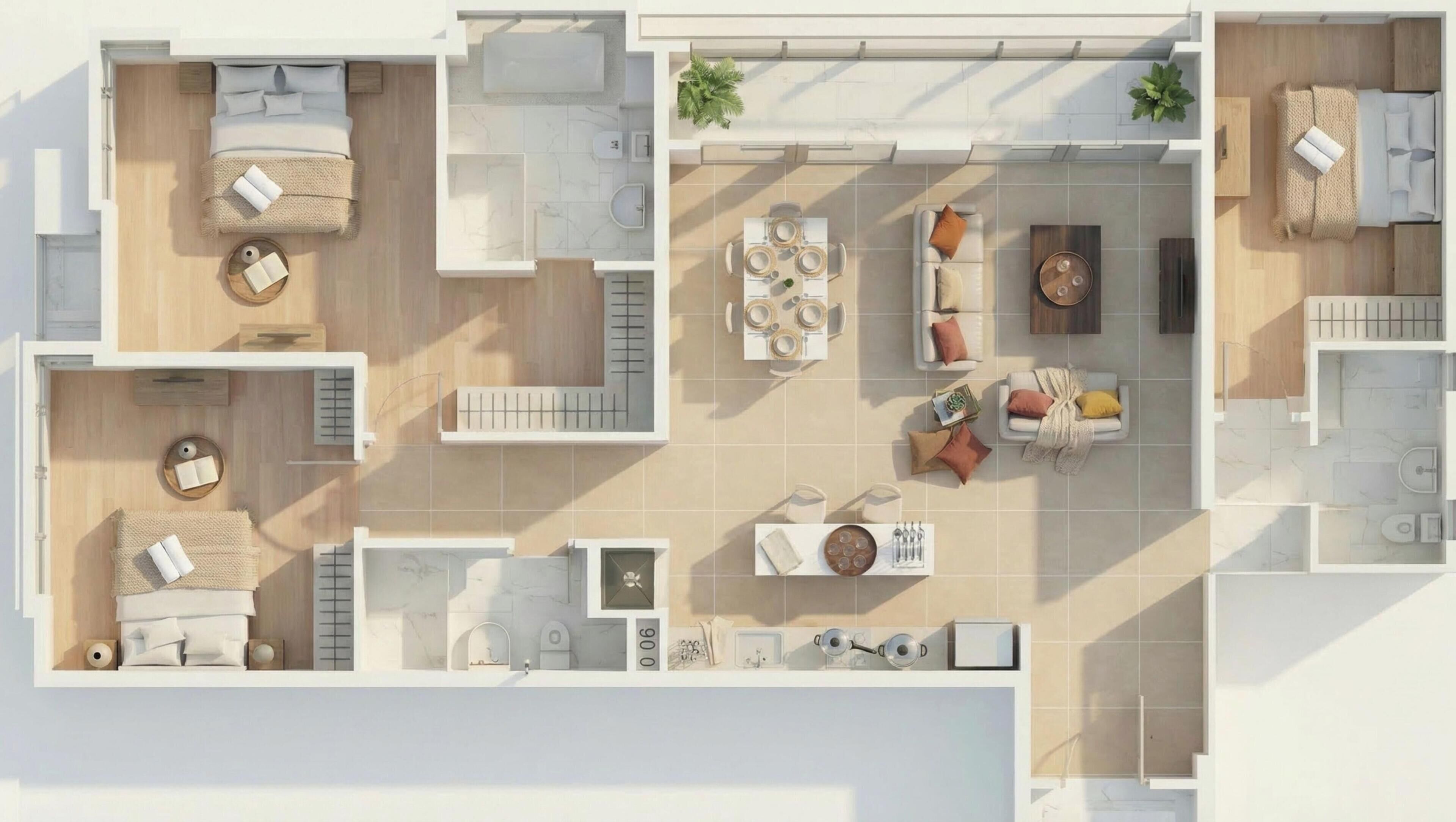 Apartamento Superior, 3 quartos