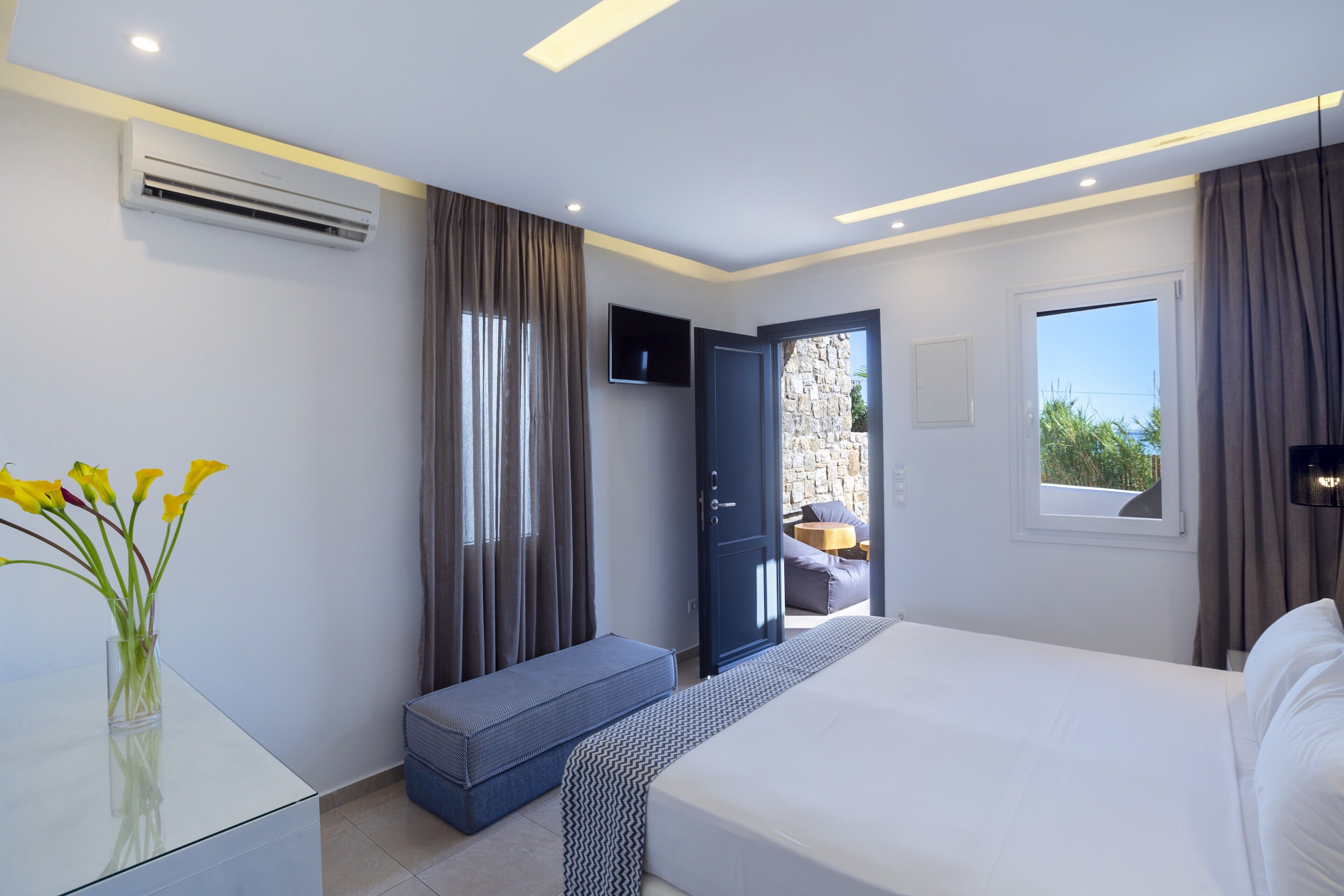 Double or Twin Room with Private Terrace and Outdoor Hot Tub | Wi-Fi de cortesia, roupa de cama