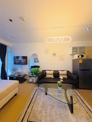 Apartamento Comfort em Condomínio Fechado, Vista para a cidade | Sala de estar