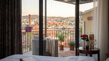 Quarto Duplo Deluxe, varanda, Vista para a cidade