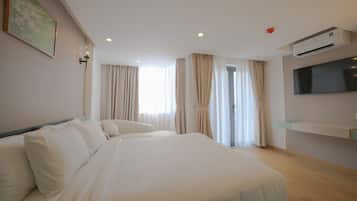 Quarto casal luxo, sacada