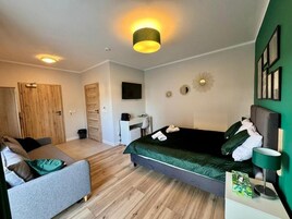 Quarto Duplo Deluxe, varanda, vista para o jardim | Interior