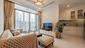 Apartamento de Luxo, 2 quartos, cozinha, Vista para a cidade