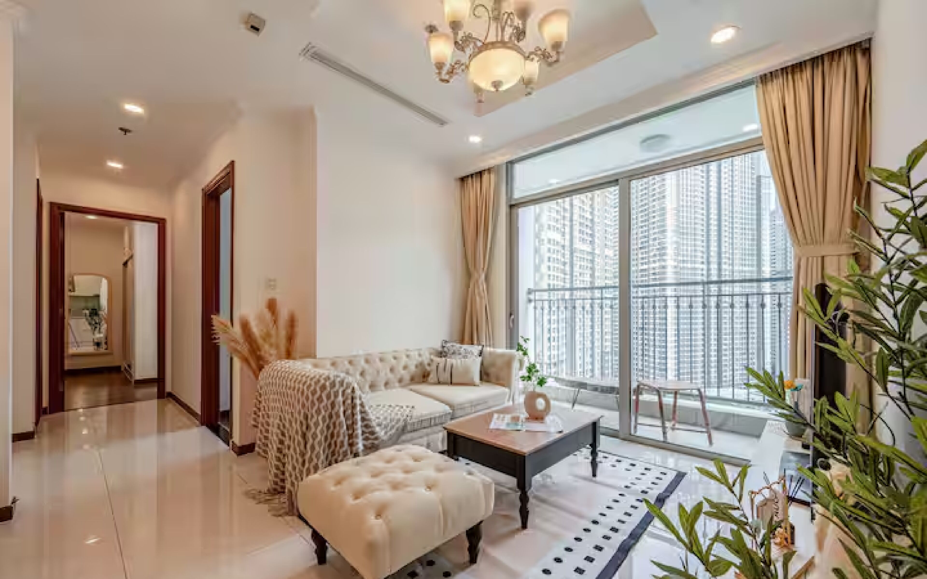 Apartamento de Luxo, 2 quartos, cozinha, Vista para a cidade | Sala de estar