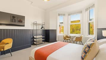 Quarto luxo | Escrivaninha, espaço de trabalho para notebook