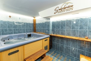 Sauna seca, banheira de hidromassagem, sauna a vapor