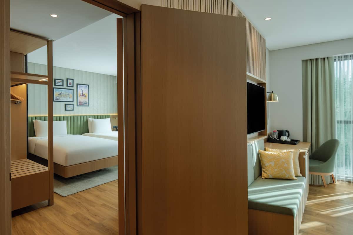 Quarto família, 1 cama King, quartos conectados