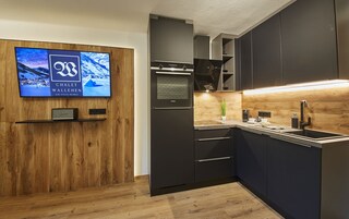 Apartamento Design em Condomínio Fechado, varanda, vista para a montanha | Cozinha privada