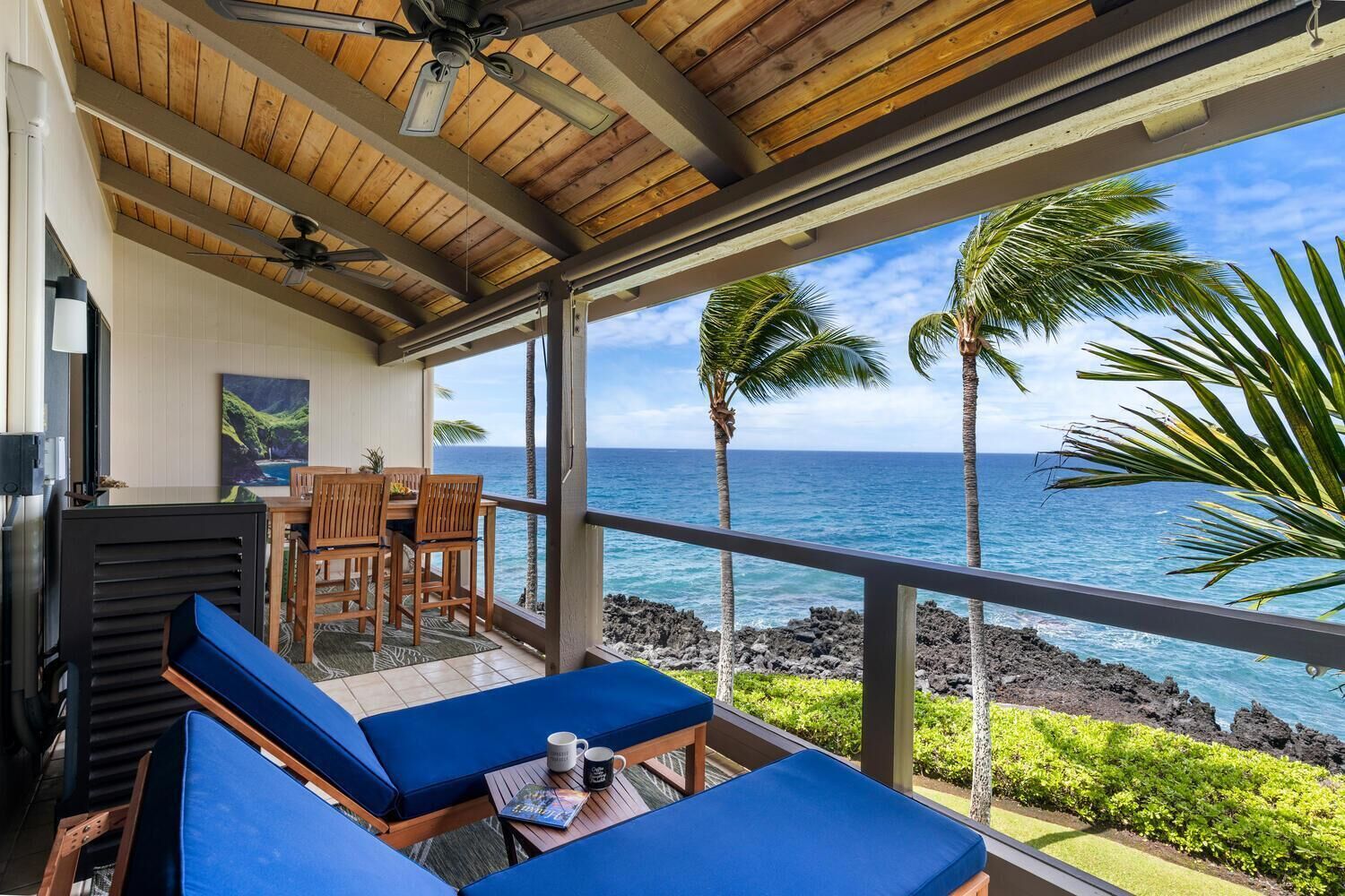 Apartamento em Condomínio Fechado, várias camas (KKSR#4303 Direct Oceanfront, Top Floo) | Refeições ao ar livre