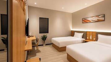 Quarto Duplo Deluxe para 1 Pessoa | Minibar, secretária, Wi-fi grátis, roupa de cama fornecida