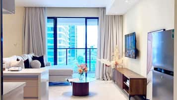 Apartamento, 2 quartos, acessível, para fumantes | Área de estar