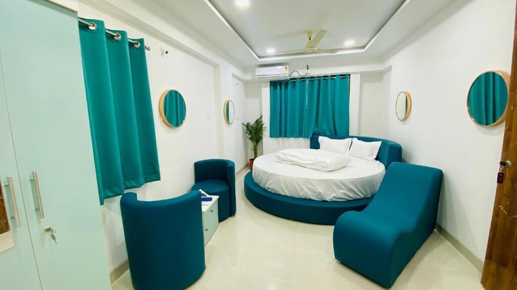 Quarto casal luxo, vista para a cidade