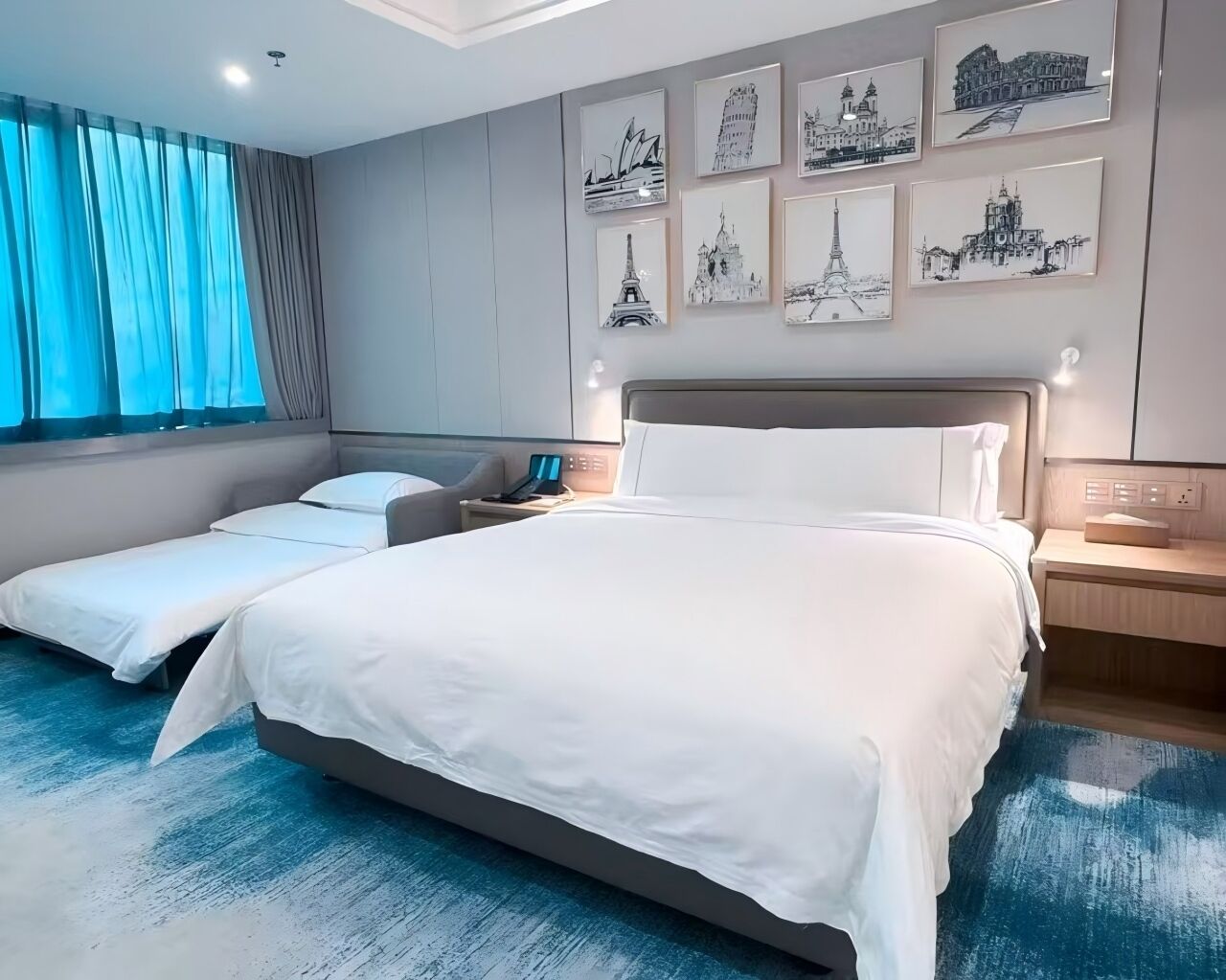 Quarto Duplo Executivo | Cofre no quarto, quartos insonorizados, ferro/tábua de engomar 
