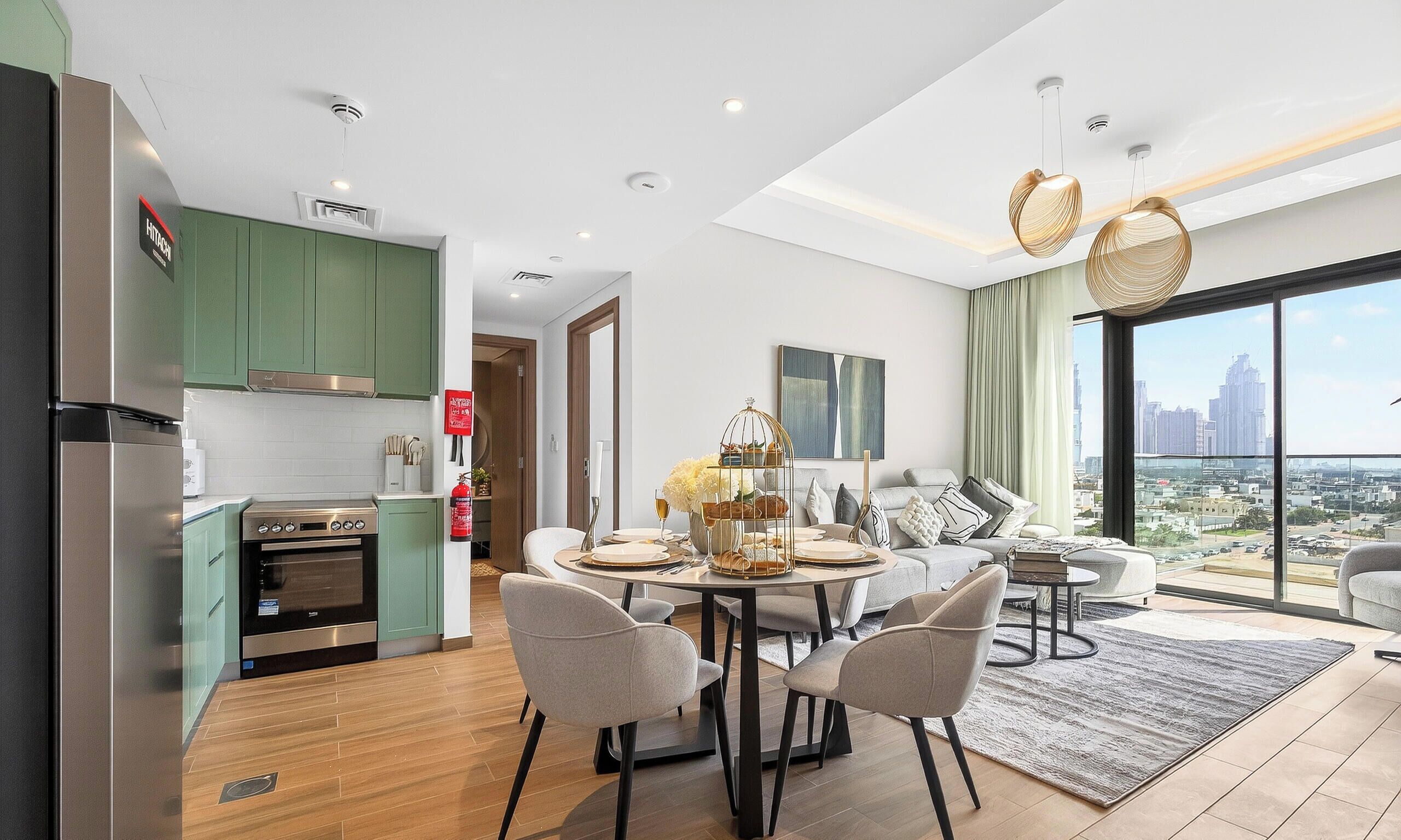 Apartamento superluxo, vista para a cidade | Roupas de cama premium, cofres nos quartos, individualmente decorados