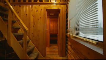 Cabana clássica, vista para a montanha | Parte interna