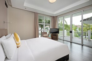 Vila, vista para o jardim