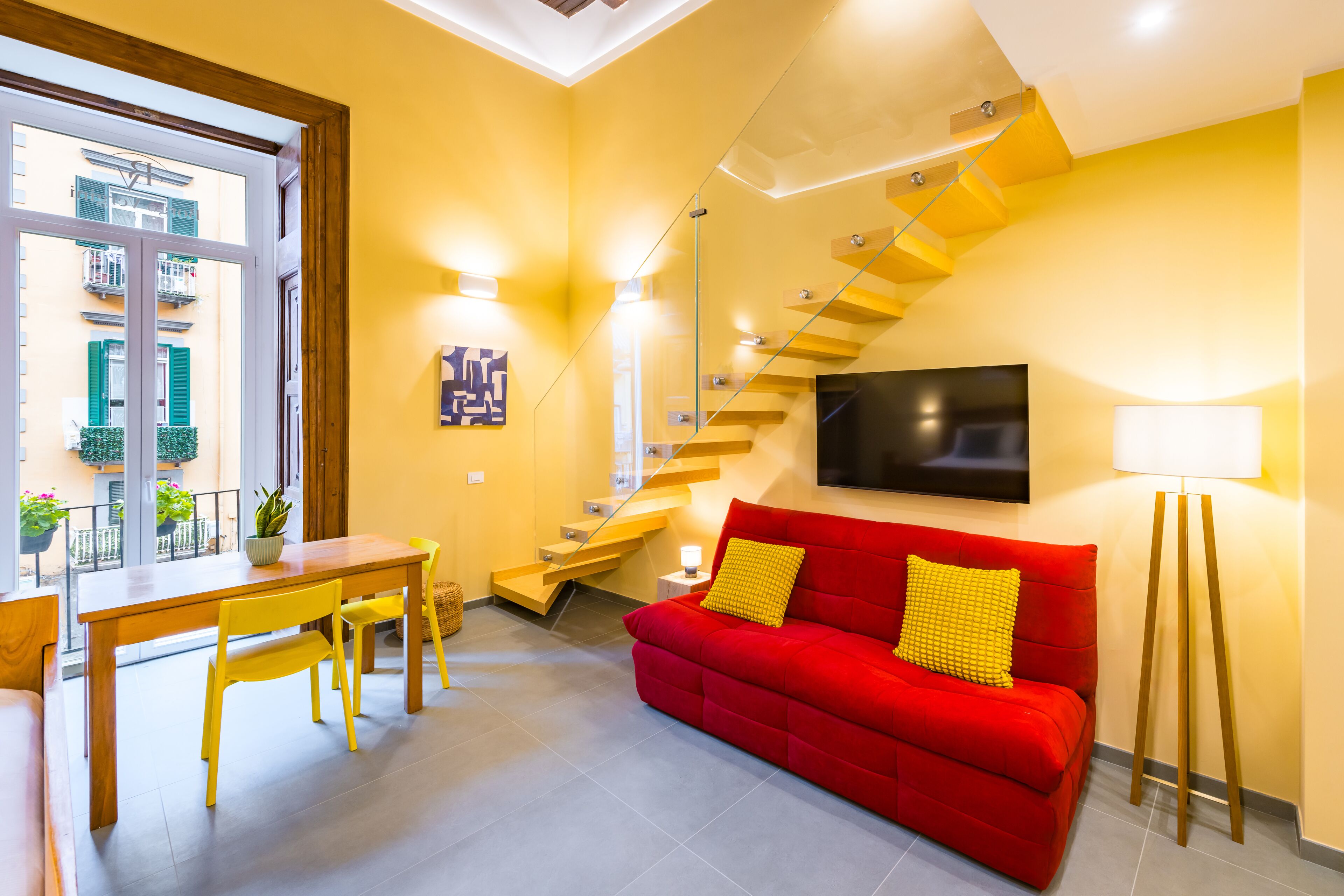 Quarto Triplo Superior, Vista para a cidade | Sala de estar