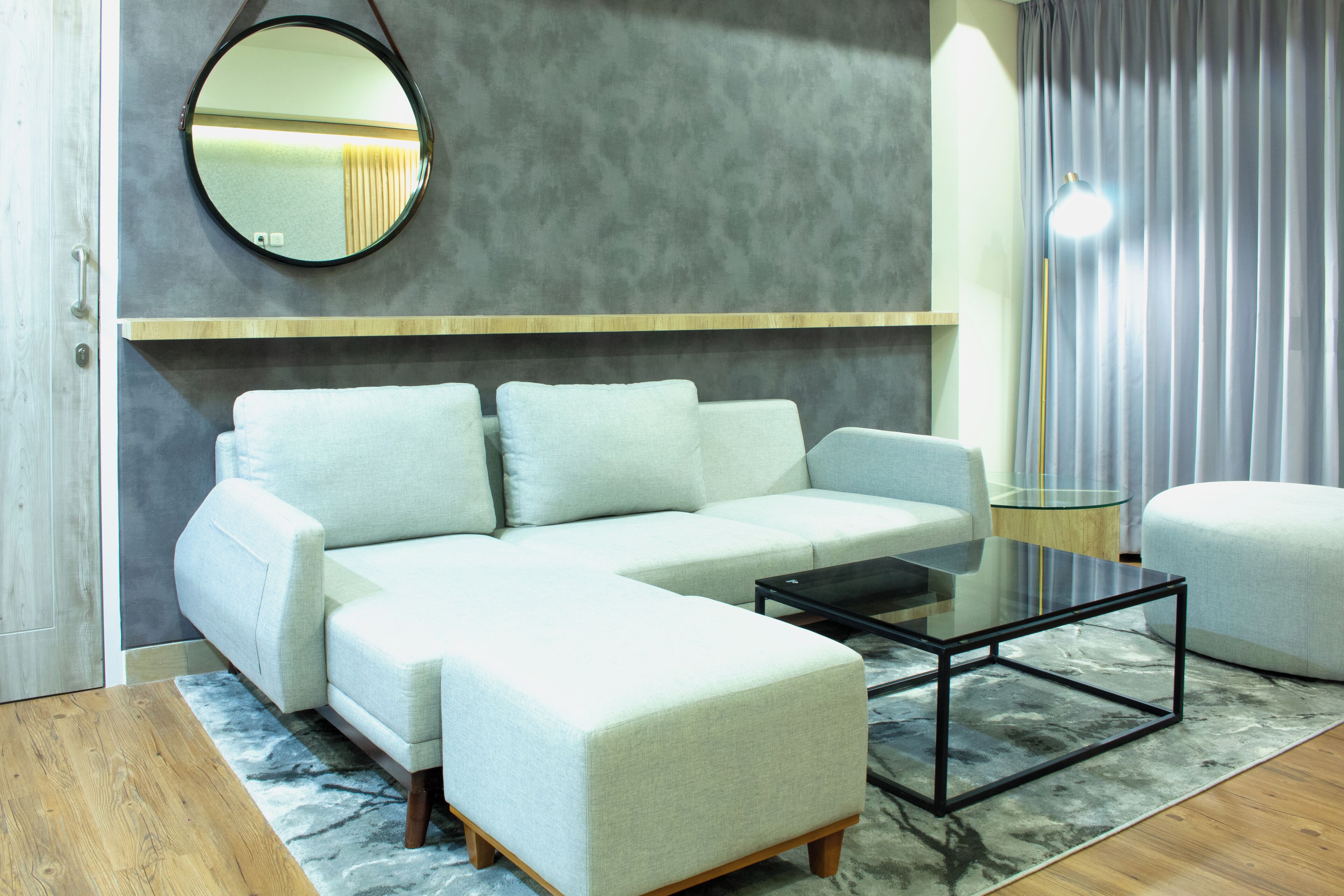 Quarto luxo, vista para o mar | Área de estar