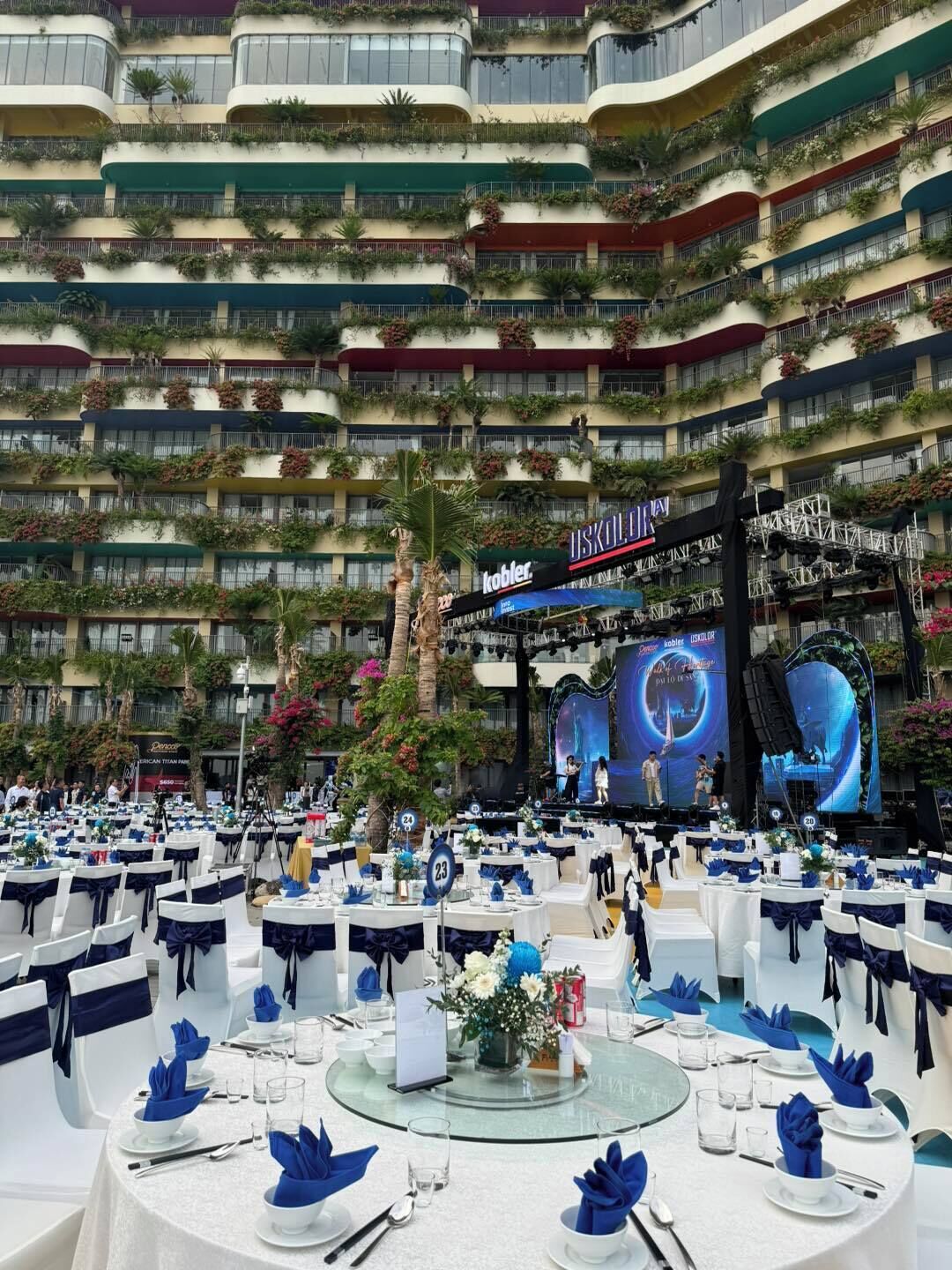 Área externa para banquete