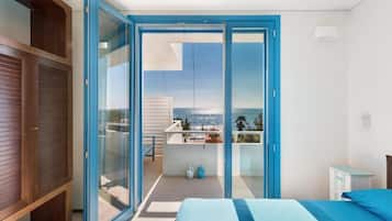 Quarto Duplo de Luxo, varanda, vista para o mar