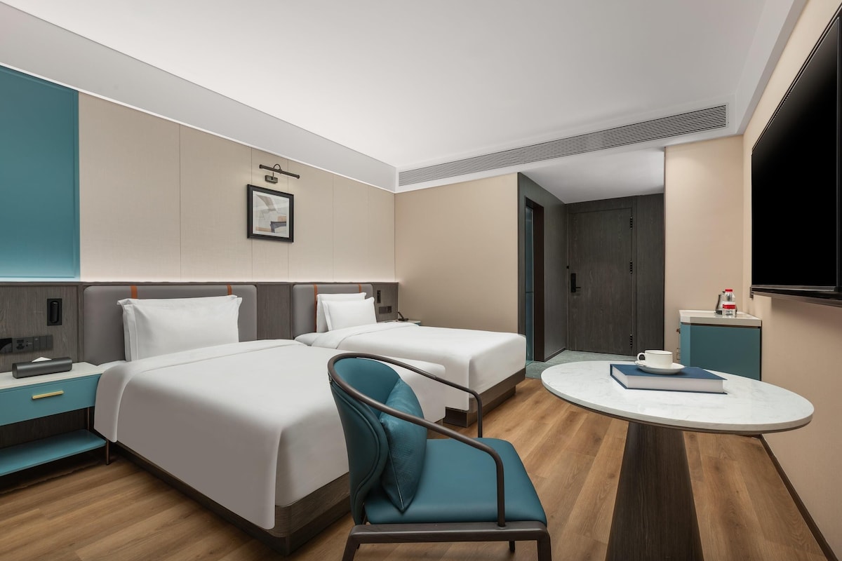 Quarto, 2 camas de casal, fumadores