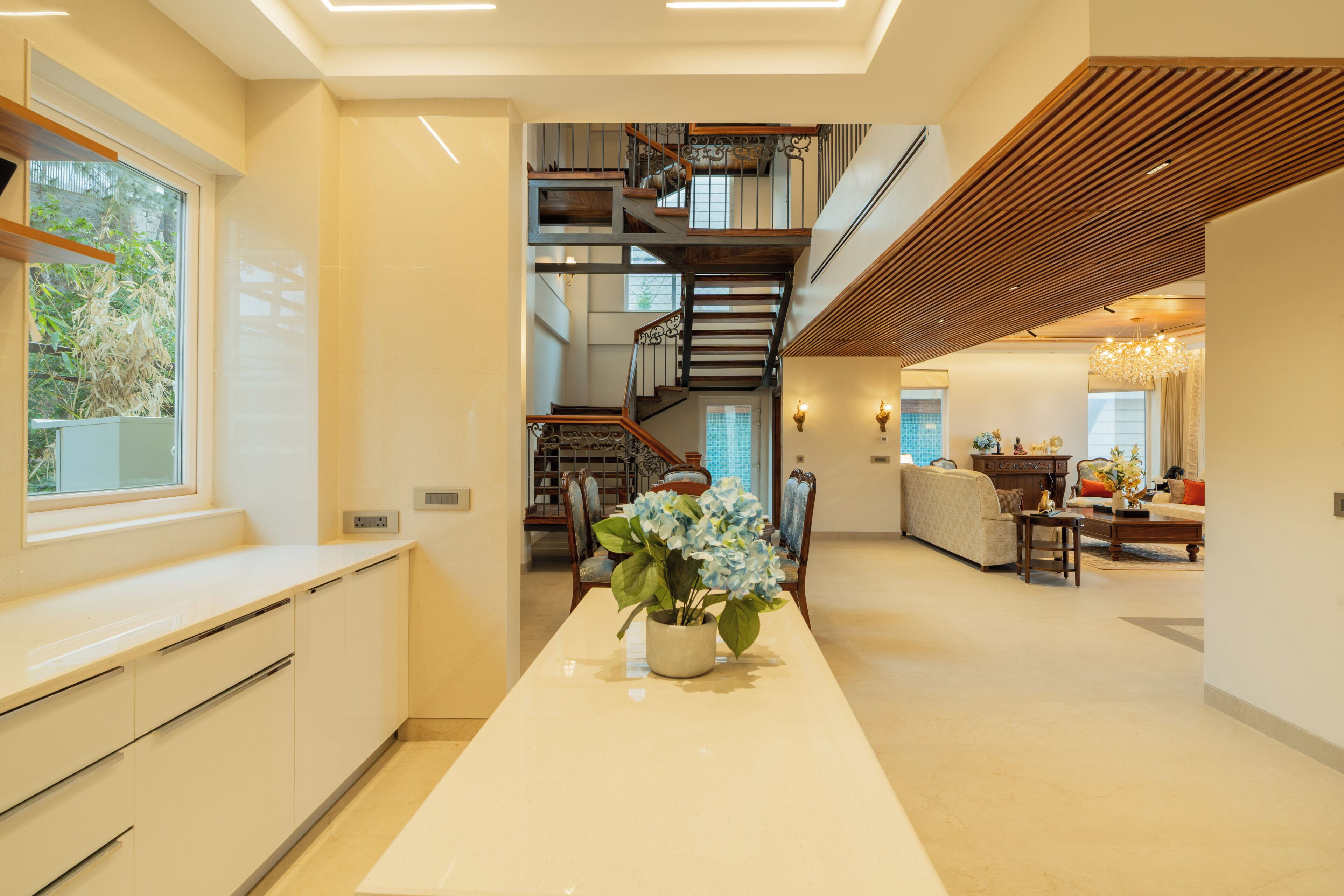 Vila superluxo, sacada, vista para a colina | Parte interna