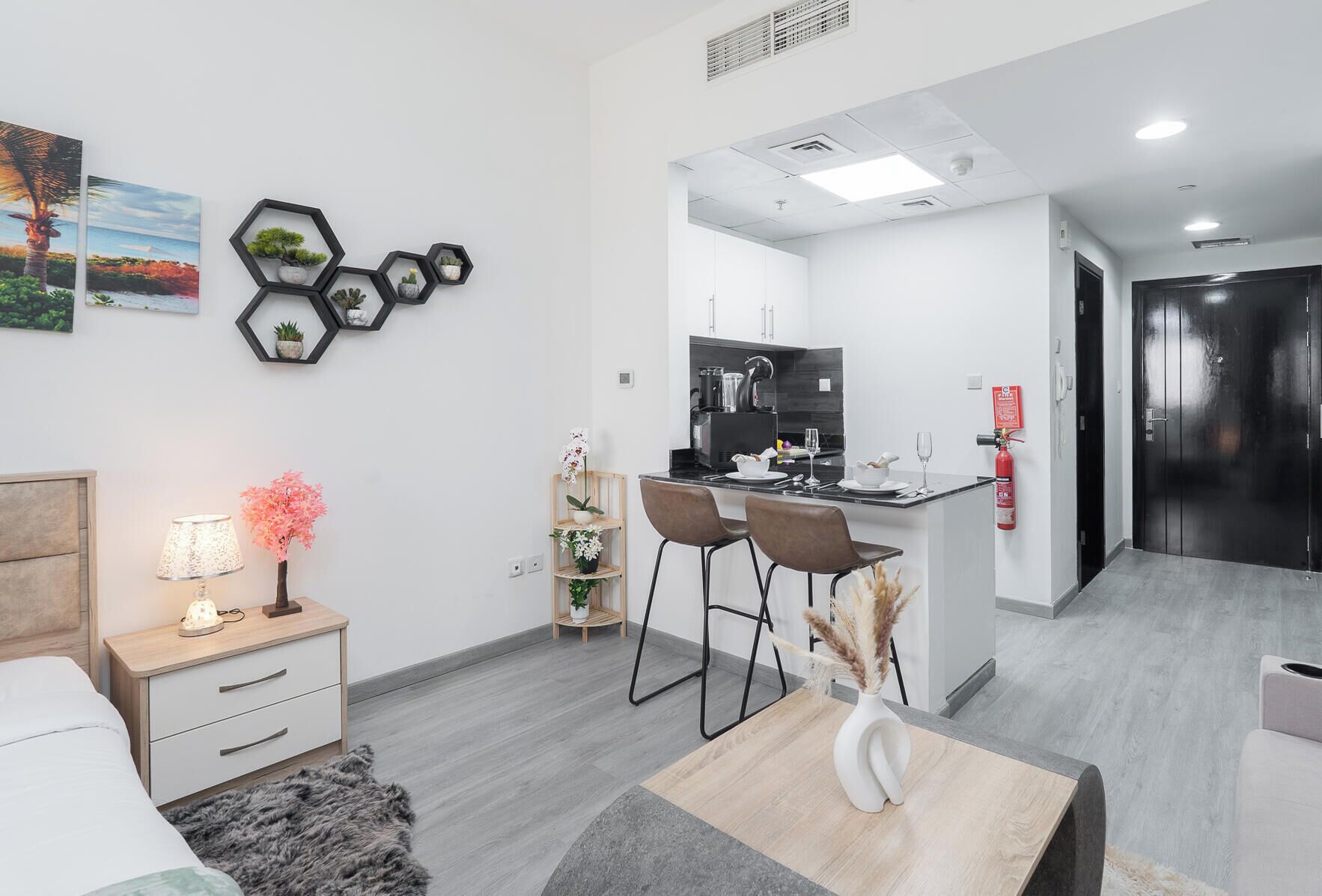 Estúdio superluxo, sacada, vista para a cidade | Parte interna