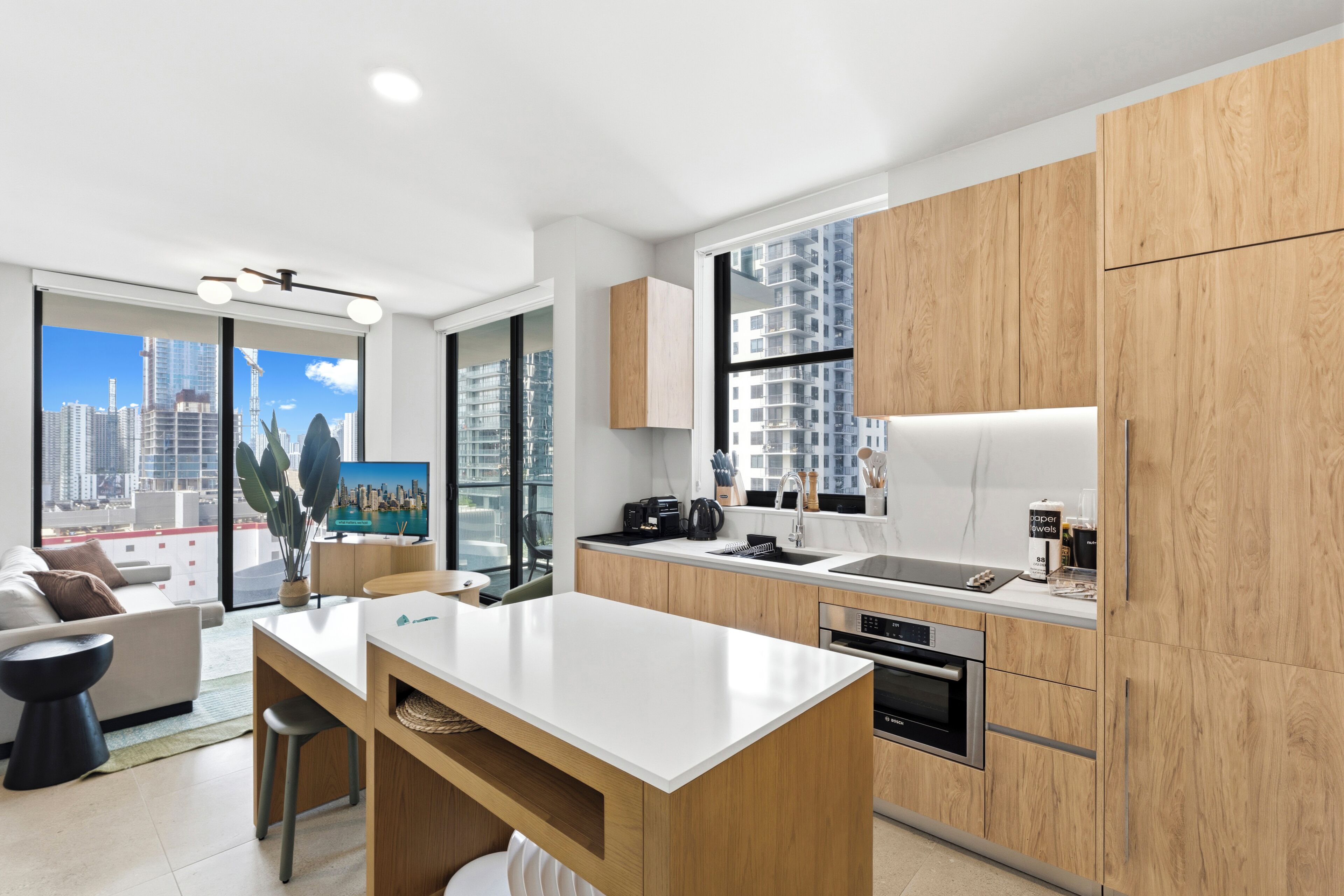 Apartamento, vista para a cidade | Cozinha privada | Cafeteira/chaleira