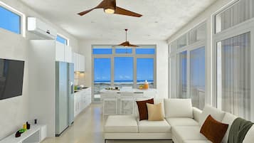 Casa luxo, vista para o oceano | Área de estar