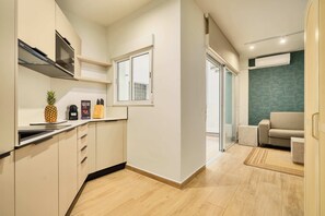 Apartamento premium, acessível para pessoas com deficiência física, varanda | Cozinha privada