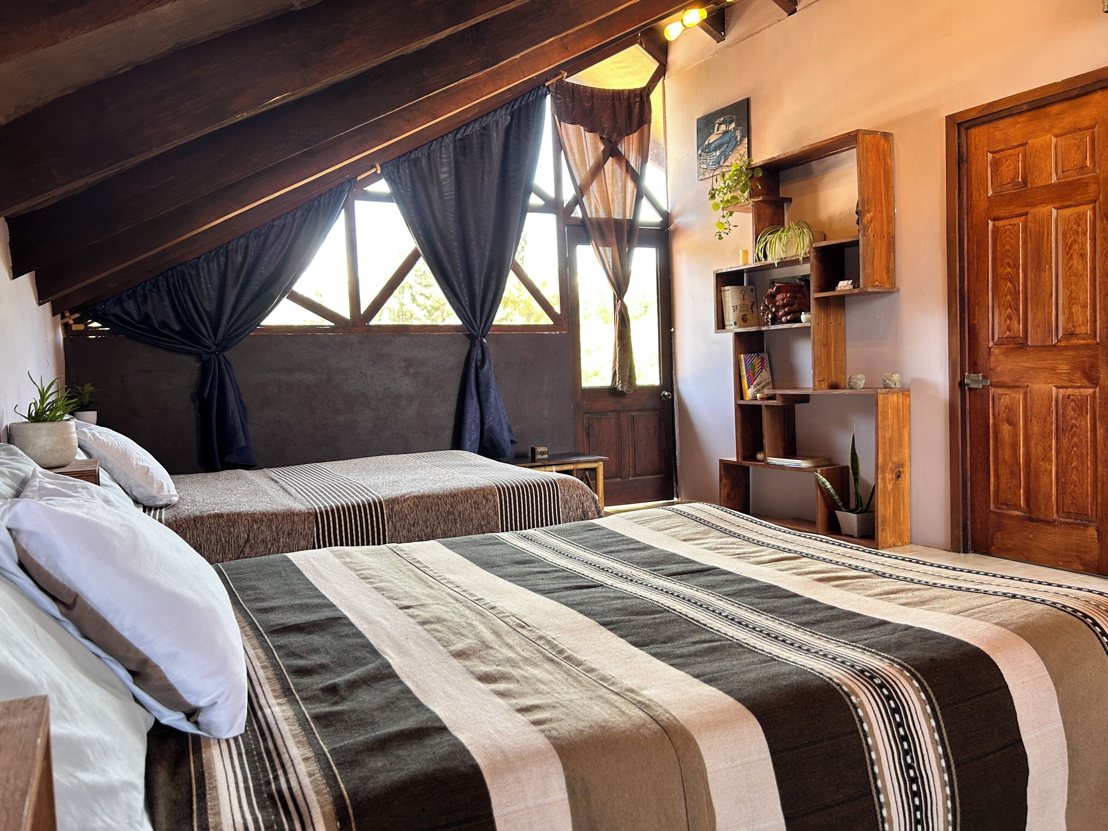 Quarto família, varanda, vista para o jardim