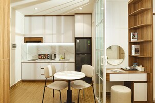 Apartamento Standard, 1 quarto, vista para o pátio | Cozinha privada