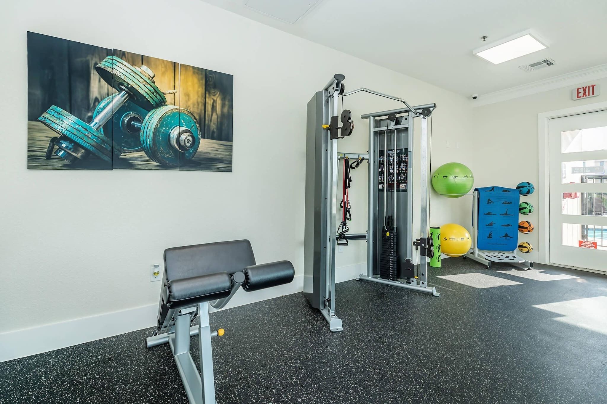 Condo, 1 quarto, acessível | Sala de fitness