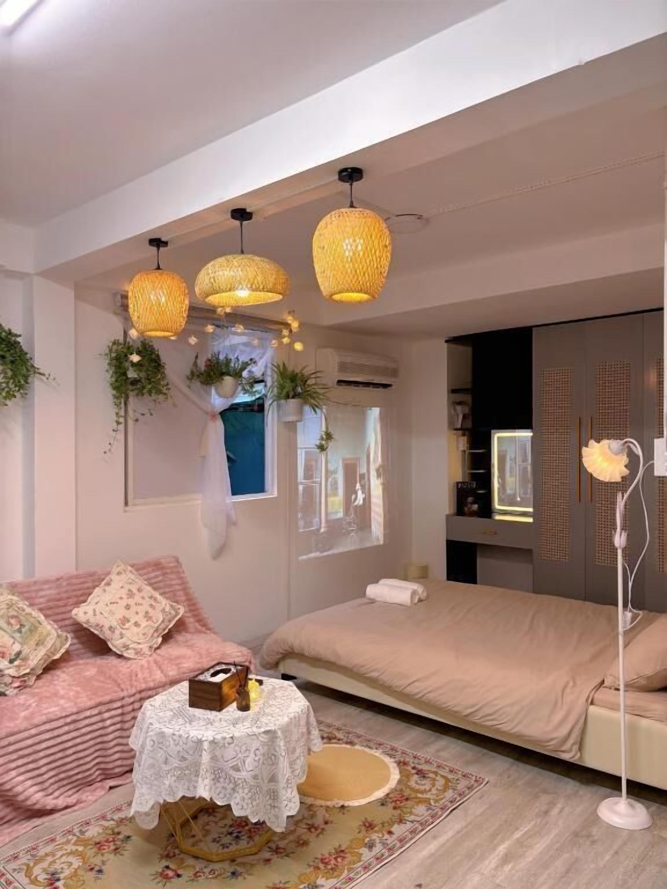 Estúdio, vista para o jardim