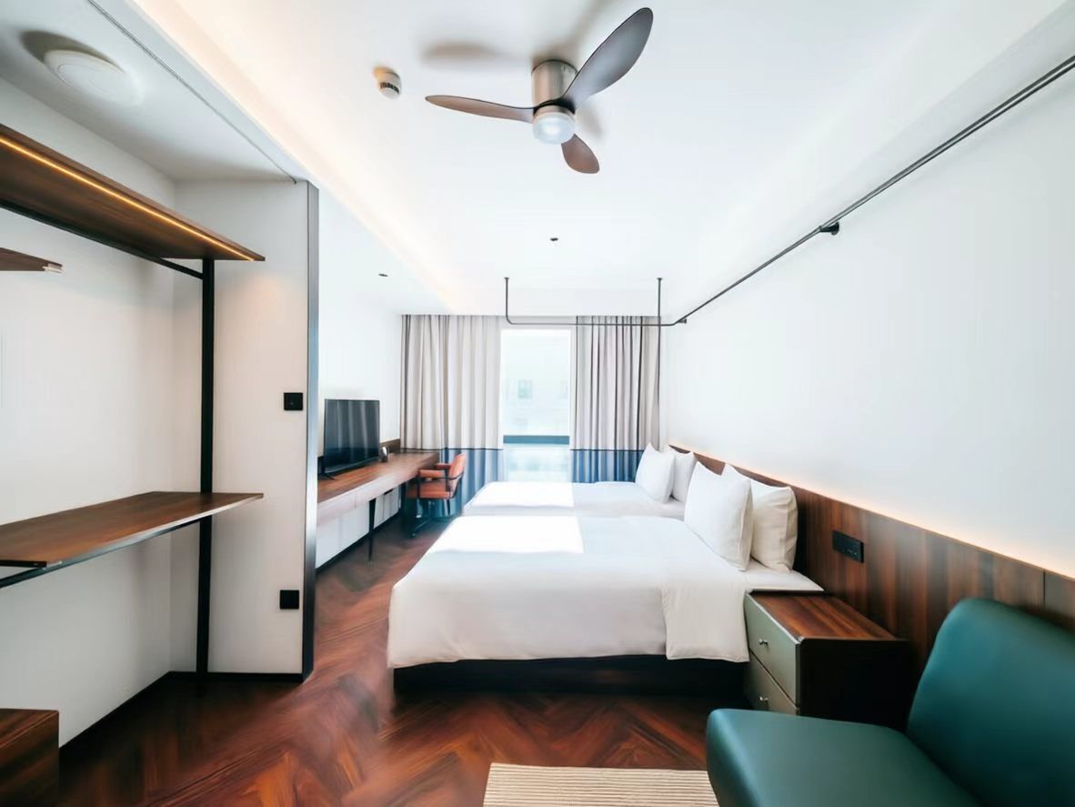 Quarto urbano (Side by side) | Roupas de cama premium, edredons de pluma