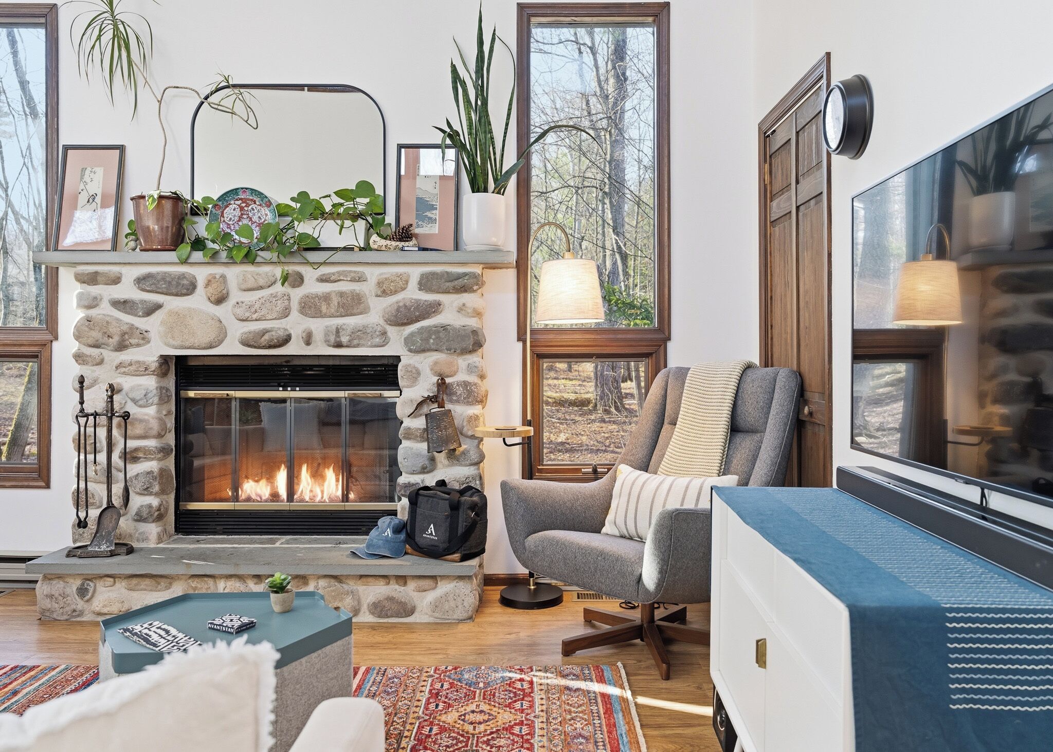 Screened Sunroom + Fireplace | Lake Naomi Club | Escape The City - Pocono Lake
