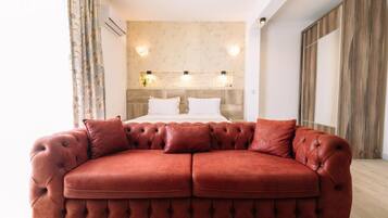 Quarto Duplo Superior, varanda, vista para o pátio | Interior