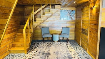 Cabana de Madeira Comfort, vista para o jardim | Interior